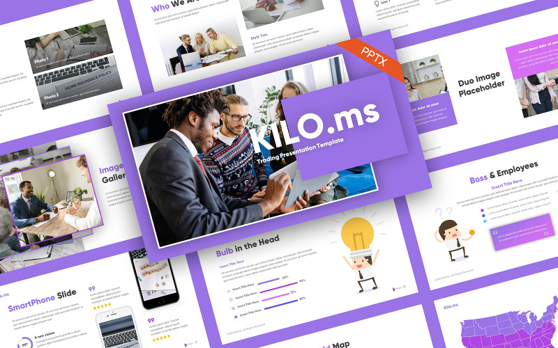 Kilo Trading Business Powerpoint-Vorlage - TemplateMonster