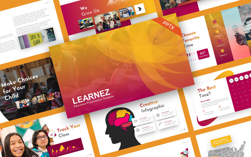 Modèle PowerPoint de formation LearnEz - TemplateMonster