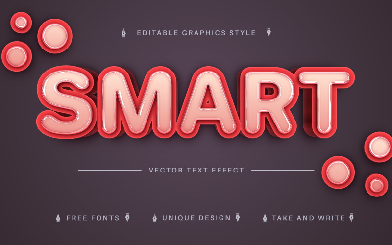 Smart Glasses - Editable Text Effect, Font Style, Graphics Illustrations