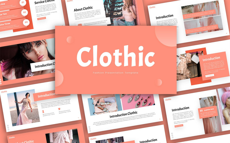 Plantilla de presentación de PowerPoint multipropósito de moda de ropa