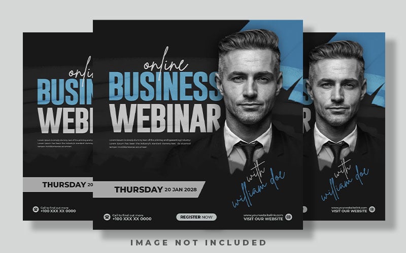 Online Webinar Creative Social Media Post - TemplateMonster