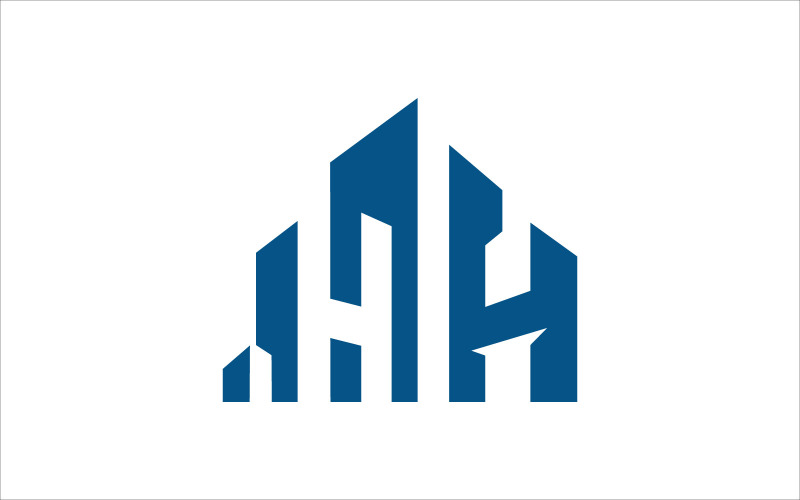 H harfi inşaat vektör logo şablonu #250086 - TemplateMonster