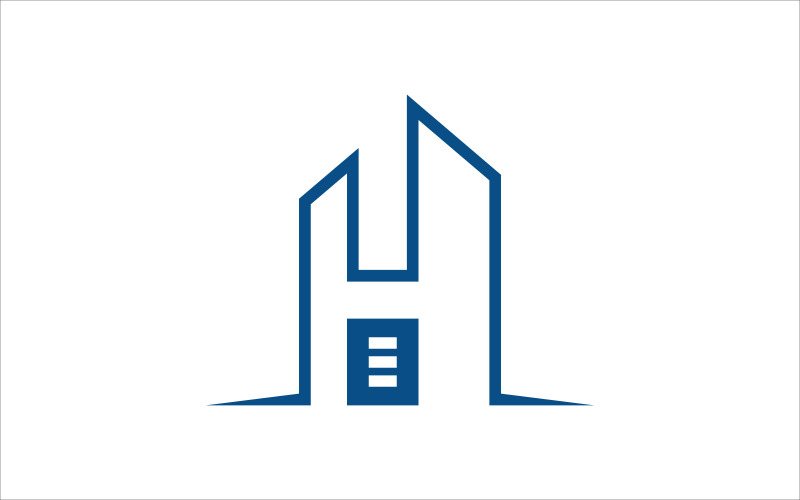 H harfi vektör logo şablonu oluşturma - TemplateMonster