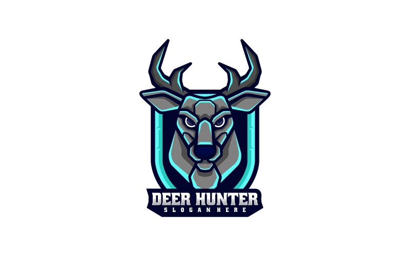 Deer Hunting Target Circle Elegant Line Style Logo