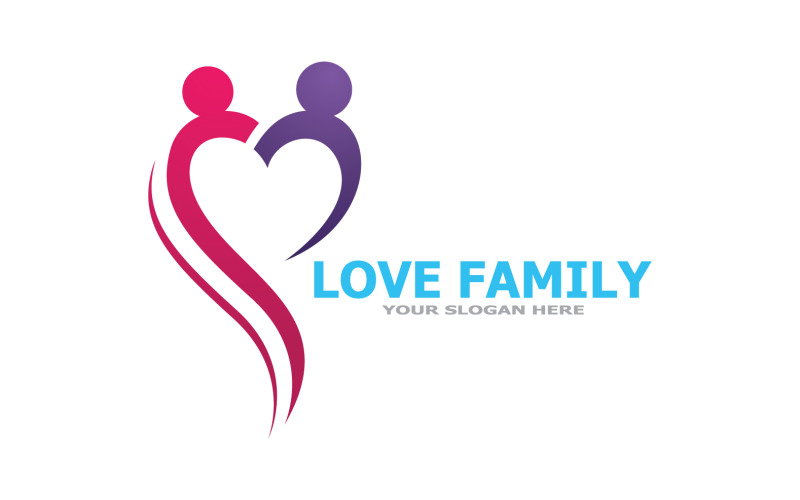 Love Family Care Logo And Symbol Vector V32 - TemplateMonster