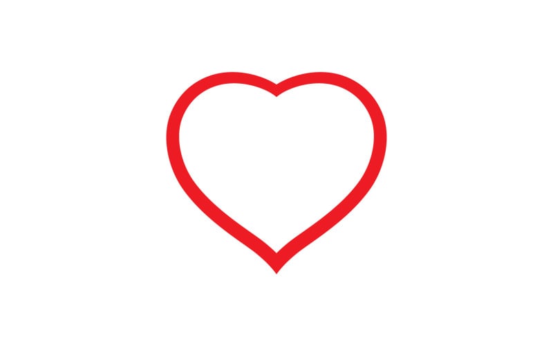 Modèle d'icône de logo de coeur d'amour vecteur V46