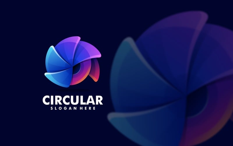 Circular Gradient Colorful Logo #251048 - TemplateMonster