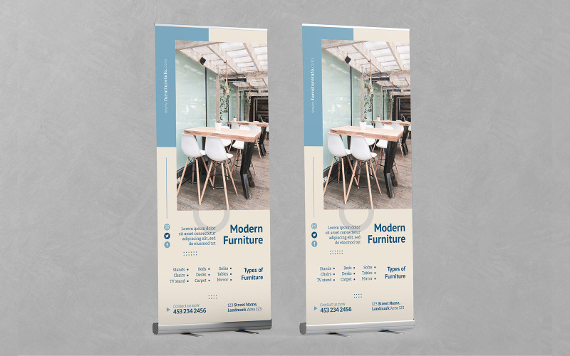 Furniture Roll-up Banner Templates #251047 - TemplateMonster
