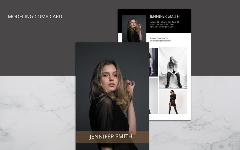 Modeling Comp Card Corporate Identity Template