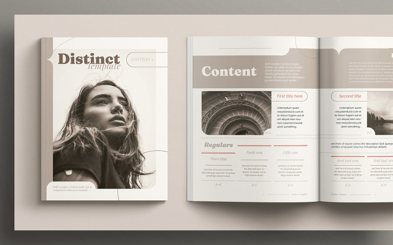 Minimal Fashion Lookbook Magazine Templates - TemplateMonster