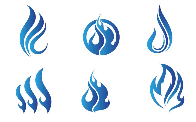 Oheň A Plamen Ikona Plyn Logo Vektor V13 - TemplateMonster