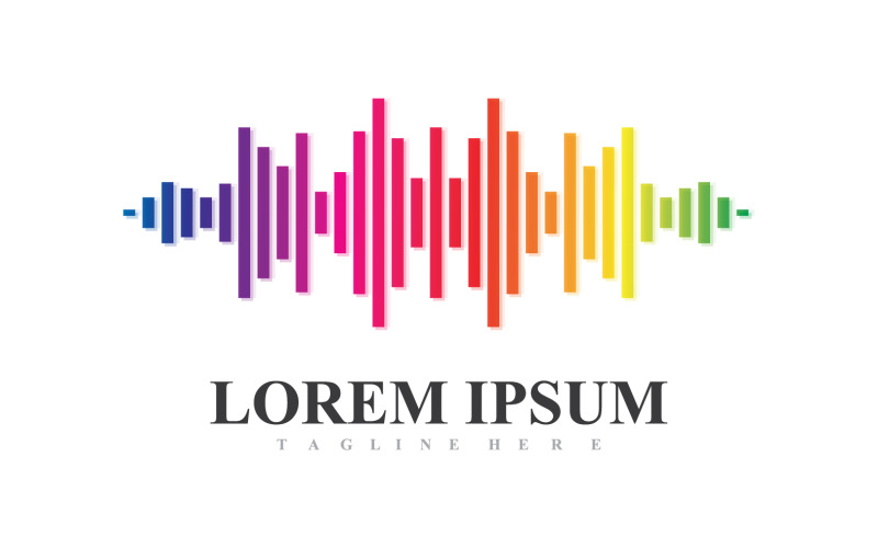 Sound Wave Music Equalizer Logo Vector V5 - TemplateMonster