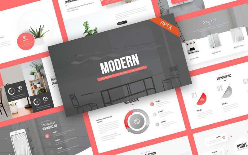 Modèle PowerPoint minimaliste créatif moderne