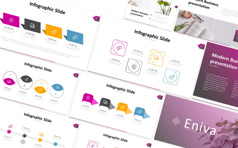Plantilla de PowerPoint moderna de Eniva - TemplateMonster