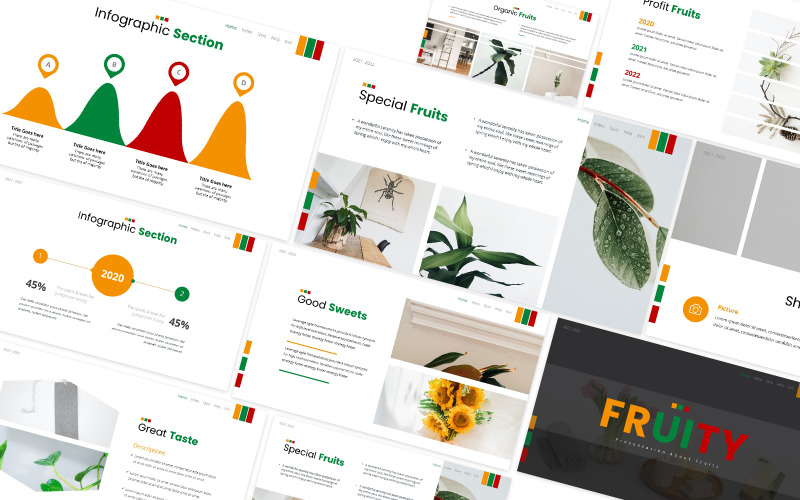 Fruity Powerpoint Template #251811 - TemplateMonster
