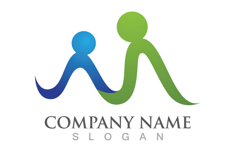 M Family Care Logo Symbole Lettre V1 - TemplateMonster