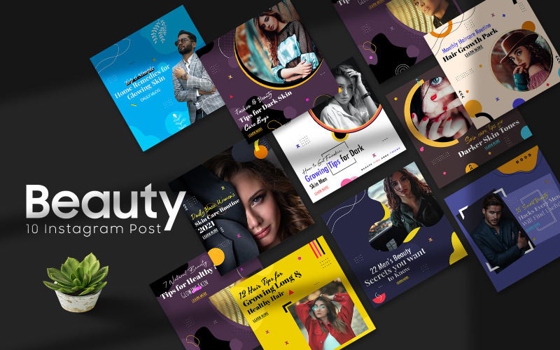 Beauty Tips and Tricks Social Media Posts - TemplateMonster