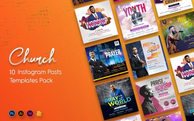 Church Social Media Instagram Posts #252122 - TemplateMonster