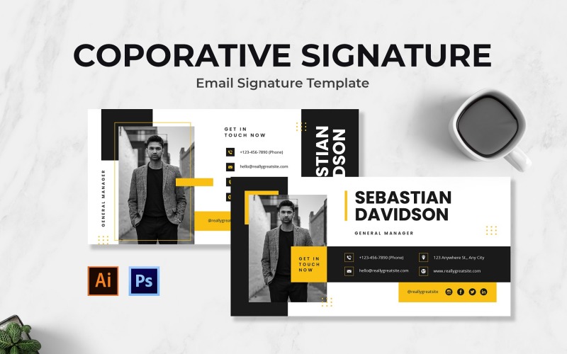 Coporative Signature Email Signature - TemplateMonster