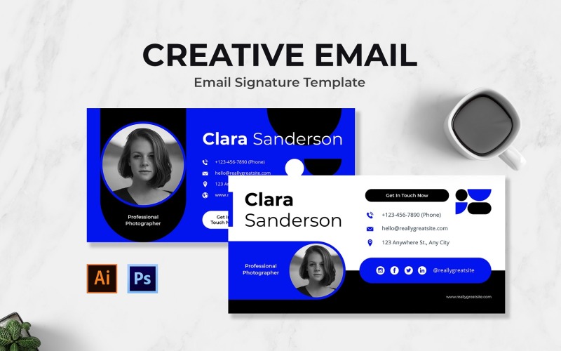Creative Email Signature Template #252149 - TemplateMonster