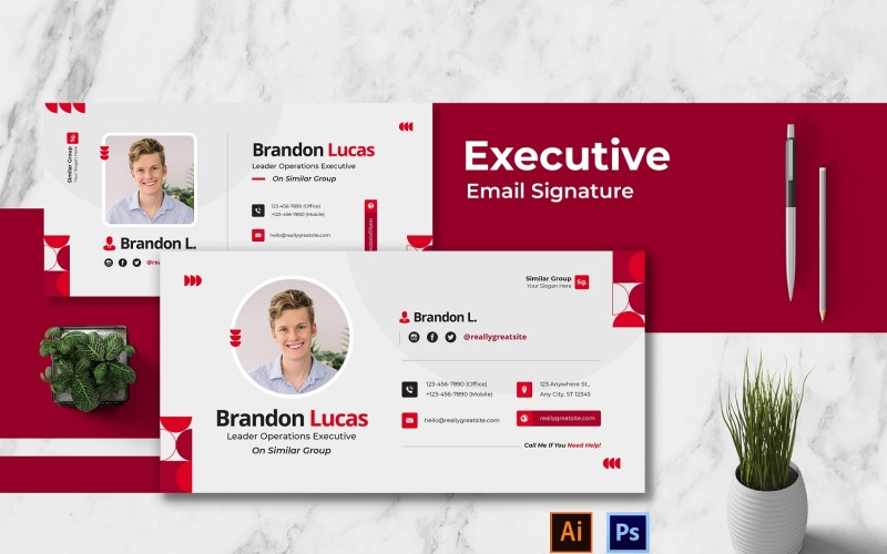 Operation Executive Email Signature #252154 - TemplateMonster