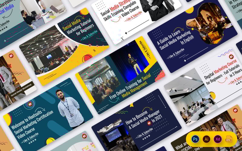 Social Media Workshop YouTube Thumbnail - TemplateMonster