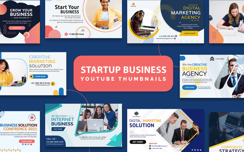 Business Management Youtube Thumbnails - TemplateMonster