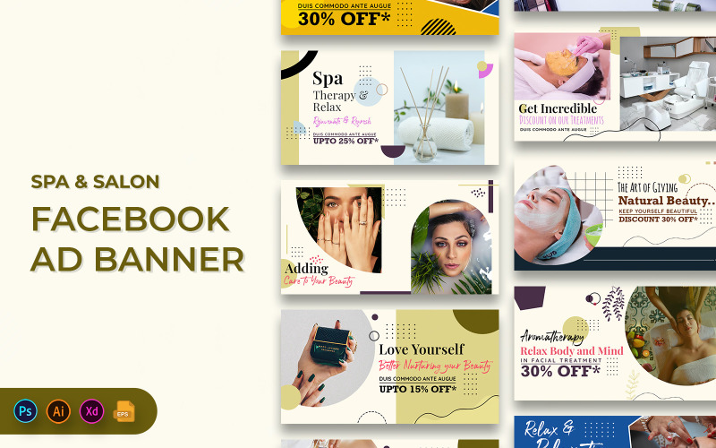 Spa Salon Facebook Ad Banners Template - TemplateMonster