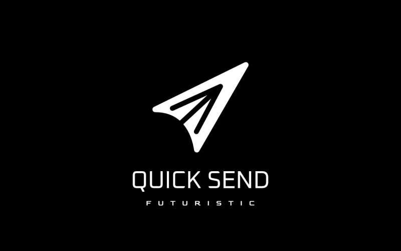 Arrow Fly Quick Send Startup Logo Design - TemplateMonster