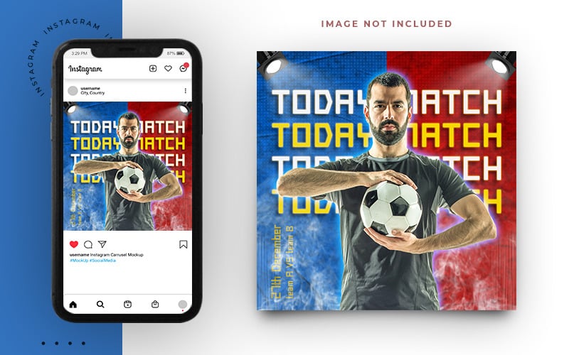 Football Sport Event Social Media Post Design