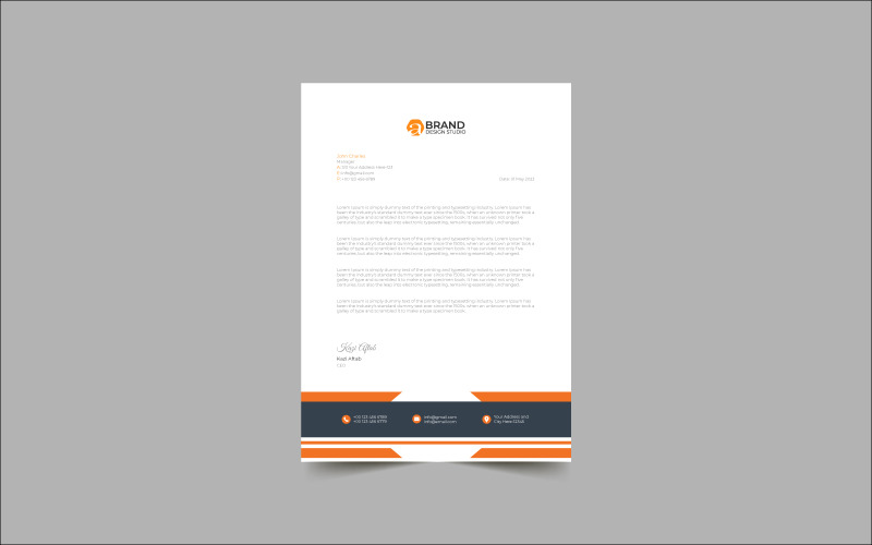 Awesome Letterhead Pad Template Design - TemplateMonster