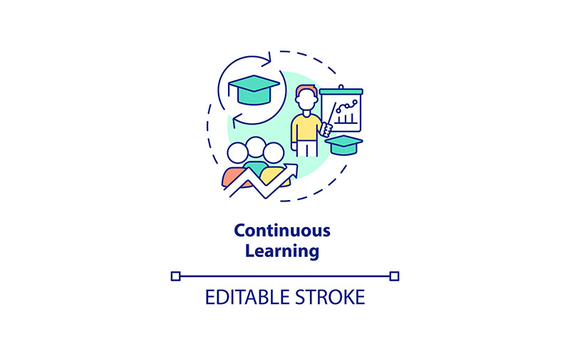 Continuous Learning Concept Icon 253483 Templatemonster