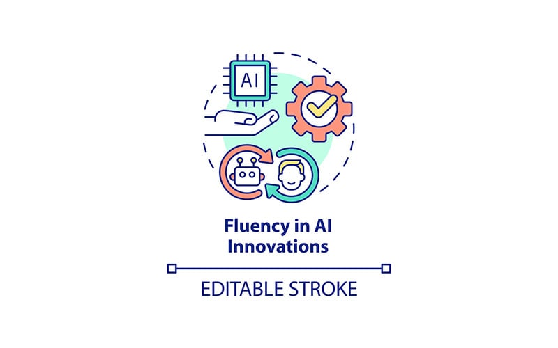 Fluency In AI Innovations Concept Icon - TemplateMonster