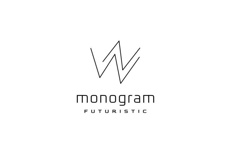 Monogram Letter WN Simple Logo #253550 - TemplateMonster