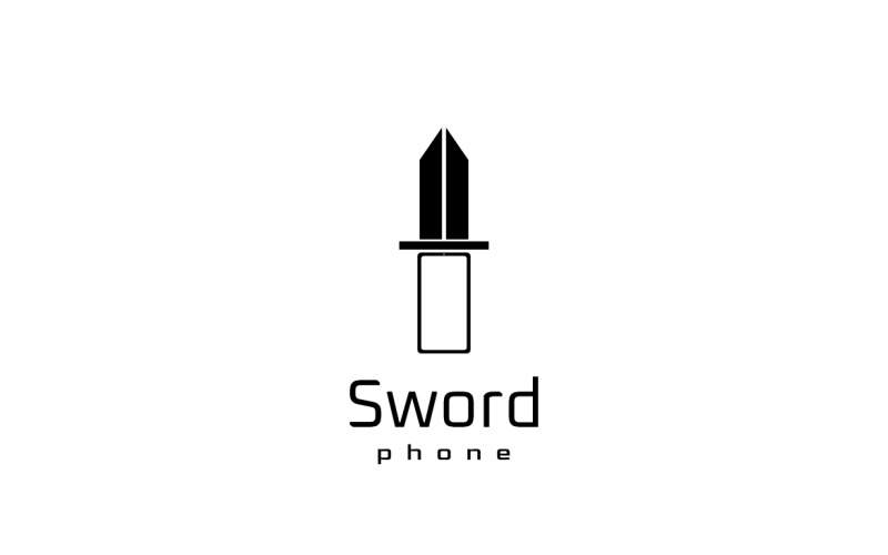Sword Phone Startup App Logo #253598 - TemplateMonster