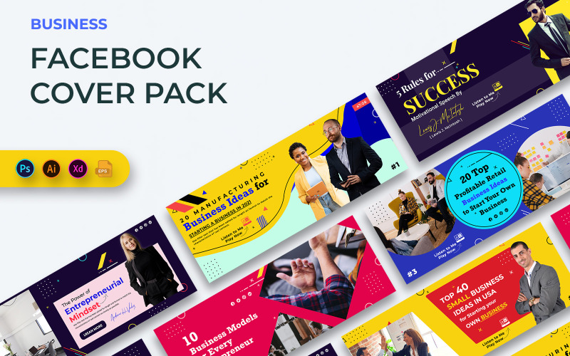 Business Coach Facebook Cover Banner - TemplateMonster