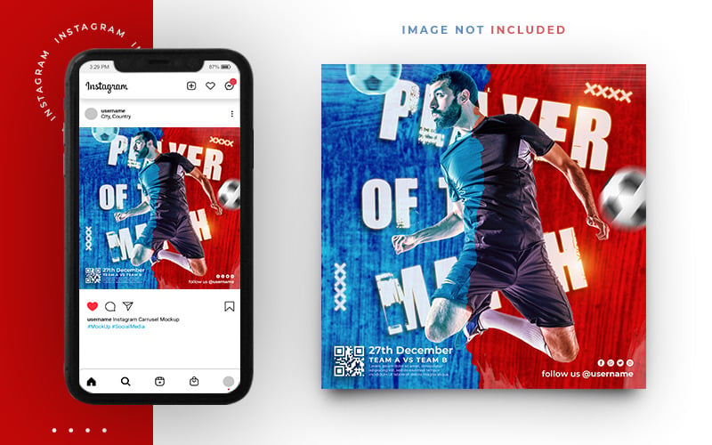 Football Sport Event Social Media Post Design
