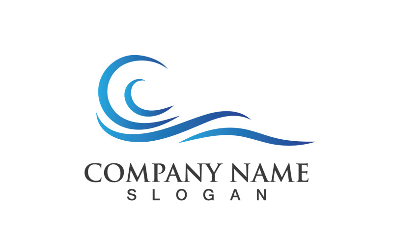 Wave Water Logo And Symbol Vector V6 - TemplateMonster