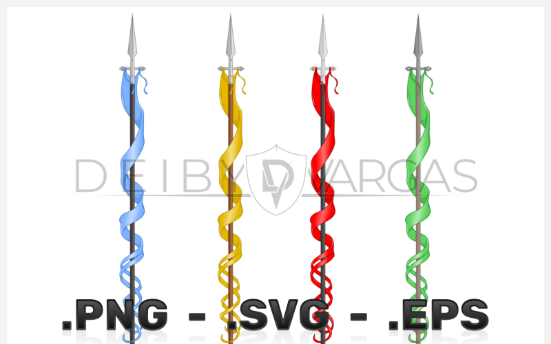 Vector Designs Of Medieval Flag On A Spear - TemplateMonster