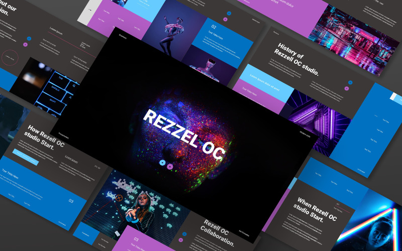 Rezzel OC Business Powerpoint Template - TemplateMonster