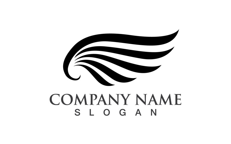 Kanatlı Şahin Logo Ve Sembol Vektör V11 - TemplateMonster