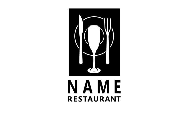 Restoran Çatal Ve Kaşık Logo Vektör V2 - TemplateMonster