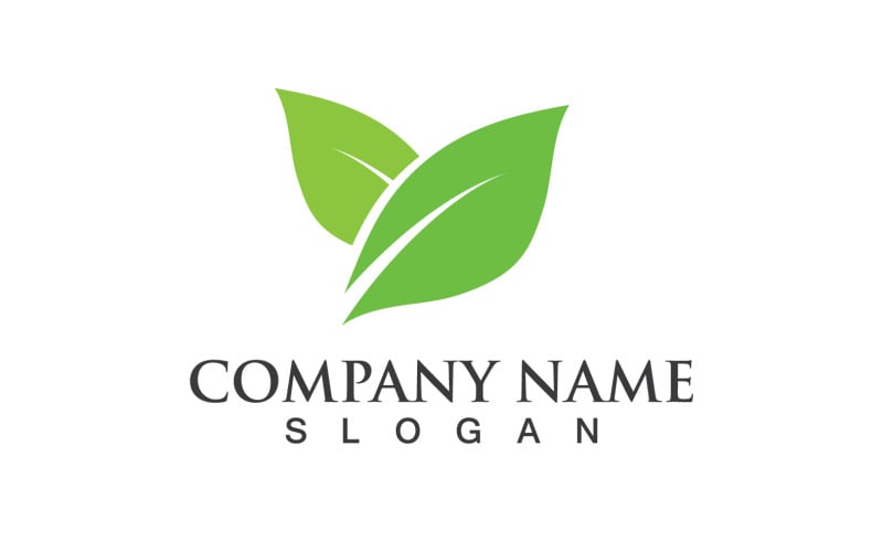 Green Eco Leaf Tree Nature Logo Vector Design V89