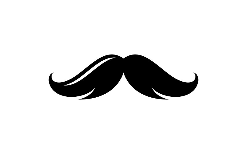Moustache Logo Vector Symbole V7 #255401 - TemplateMonster
