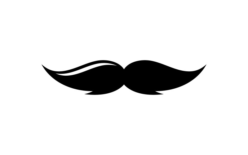 Símbolo de vetor de logotipo de bigode V1 - TemplateMonster