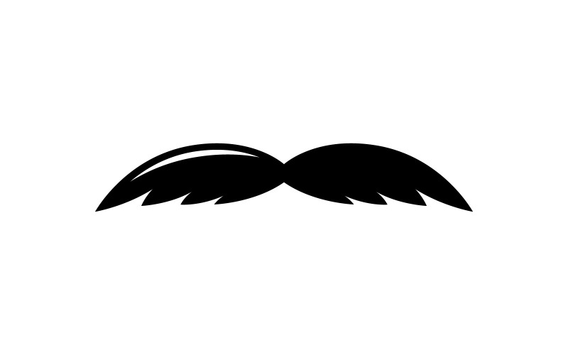 Símbolo de vetor de logotipo de bigode V4 - TemplateMonster