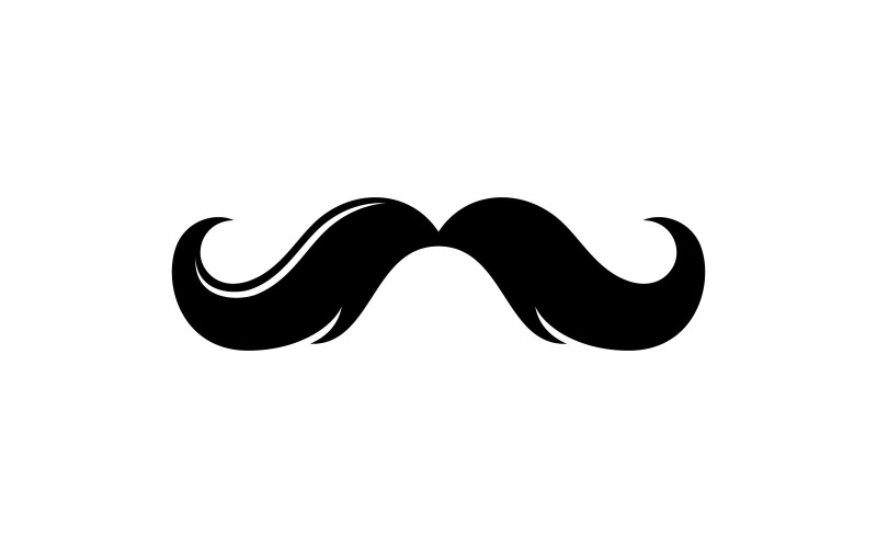 Símbolo de vetor de logotipo de bigode V6 - TemplateMonster
