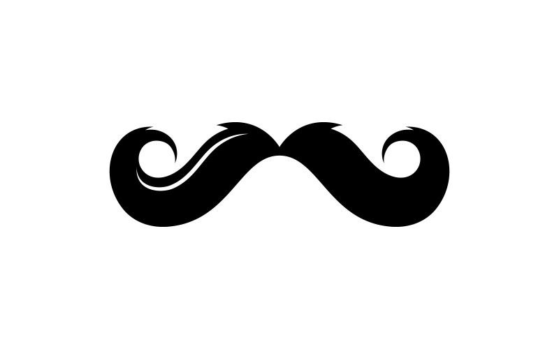 Moustache Logo Vector Symbole V7 #255401 - TemplateMonster