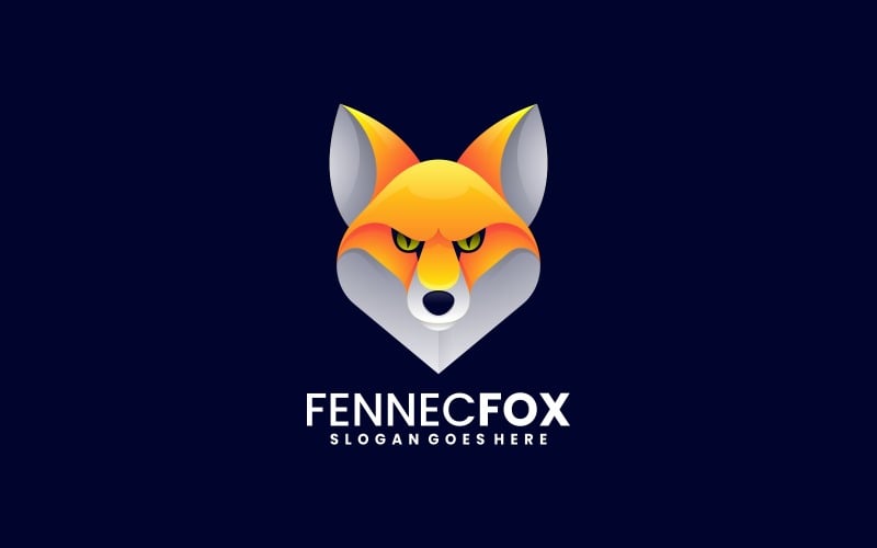 Fennec Fox Gradient Logo Design #256105 - TemplateMonster