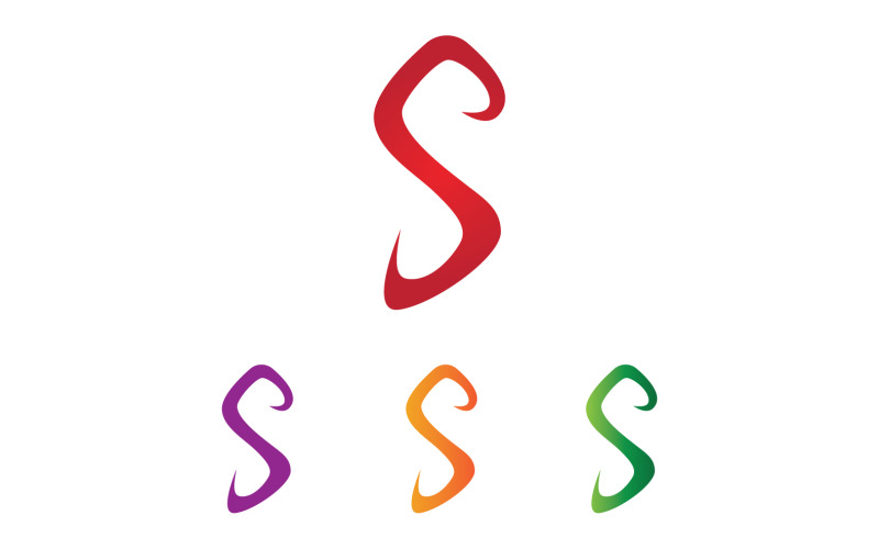 S letra inicial Logo Vector Business Vector V8